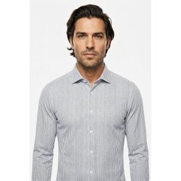 OLYMP Herren OLYMP Langarmhemd &raquo;24/7 - Level 5&laquo; Flex Jersey, body fit, Anti Smell, Kentkragen blau 41, N-Gr