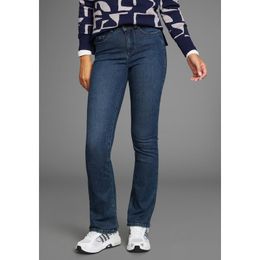 Arizona Damen Bootcut-Jeans &raquo;Ultra Soft&laquo; elastische Passform, ausgestellte Beinform, hohe Leibh&ouml;he blau 48, N-Gr