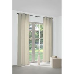WIRTH Vorhang &raquo;Torbole&laquo; &Ouml;sen 1 Stk. tlg. braun Jacquard, Baumwolle, Polyester 145cm, &Ouml;sen, 132cm