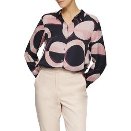 s.Oliver BLACK LABEL Damen s.Oliver BLACK LABEL Langarmbluse mit grafischem Muster blau 38