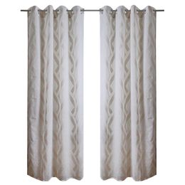 Bruno Banani Gardine &raquo;Lynn&laquo; &Ouml;sen 1 Stk. tlg. sch&ouml;ner Schal, Scherli, zeitlos und modern beige Scherli, Polyester 145cm, &Ouml;sen, 140cm