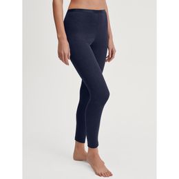 Calida Damen Calida Leggings &raquo;True Confidence&laquo; w&auml;rmend, elastisch, Feinripp-Qualit&auml;t, atmungsaktiv, weich blau M (44/46), N-Gr