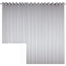 WIRTH Vorhang &raquo;Elly&laquo; &Ouml;sen 1 Stk. tlg. Store silber Polyester 145cm, &Ouml;sen, 140cm
