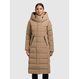 Khujo Damen Khujo Steppmantel &raquo;TAMKE&laquo; aus Polyester und Nylon, gerade Passform beige L (40)