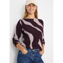 Cecil Damen Strickpullover mit grafischem Muster und in Federgarn-Qualit&auml;t XXL (46)