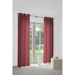 WIRTH Vorhang &raquo;SUNBONE&laquo; &Ouml;sen 1 Stk. tlg. lila Polyester 145cm, &Ouml;sen, 132cm