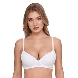 SuSa Damen Dirndl-BH &raquo;Wiesn Zauber&laquo; mit B&uuml;gel, Mikrofaser, elastisch, weich wei&szlig; 90, Cup B Trachtenmode