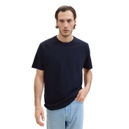Tom Tailor Herren Tom Tailor T-Shirt mit Pique Struktur blau M