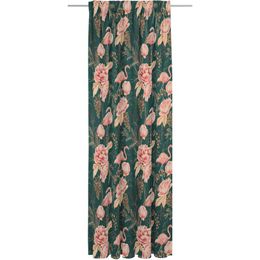 Adam Vorhang &raquo;Eden&laquo; Multifunktionsband 1 Stk. tlg. aus 100% Bio-Baumwolle gr&uuml;n Jacquard, Baumwolle 145cm, Multifunktionsband, 142cm