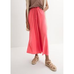 bonprix Damen bonprix Jerseyrock &raquo;Jersey Rock aus Viskose-Mix&laquo; aus Viskosemischung, lockere Passform, unifarbene Optik rot 36/38 (S)