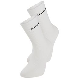 Hugo Underwear Damen HUGO Underwear Basicsocken &raquo;2P RS LETTUCE CC W&laquo; 2 Paar tlg. Bund leicht gekr&auml;uselt wei&szlig; 35-38