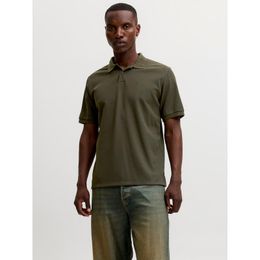Jack & Jones Jack & Jones Herren Poloshirt &raquo;JJEAUSTIN POLO SS NOOS&laquo; Materialmix, regular fit gr&uuml;n S