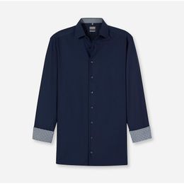 OLYMP Herren OLYMP Langarmhemd &raquo;Luxor&laquo; Climate Control, Businesshemd, New-Kentkragen, comfort fit blau 41, N-Gr