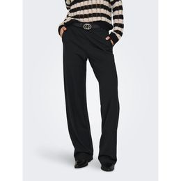 Only Damen Only Anzughose &raquo;ONLPOPTRASH LIFE MW STRAIGHT PANT PNT&laquo; Viskosemischung schwarz S (36), L&auml;nge 32