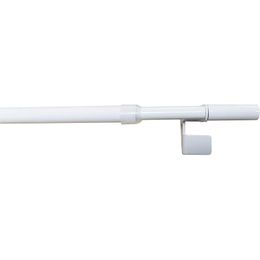 Indeko Scheibenstange &raquo;Fine&laquo; &Oslash; 10 mm 1 l&auml;ufig-l&auml;ufig ausziehbar stufenlos verstellbare Klemmstange wei&szlig; Aluminium L: 30cm - 50cm &Oslash; 10mm, 1 Stk., 1 