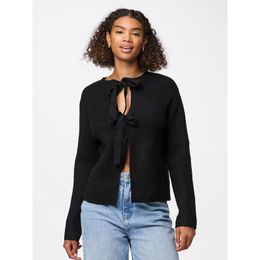 Pieces Damen Pieces Strickjacke &raquo;PCSILLY LS REV TIE KNIT NOOS BC&laquo; schwarz S