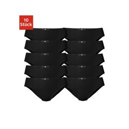 H.I.S. H.I.S Damen Slip 10er-Pack, aus elastischer Baumwoll-Qualit&auml;t schwarz 36