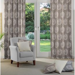 WIRTH Vorhang &raquo;Kingston&laquo; Kr&auml;uselband 1 Stk. tlg. braun Jacquard, Polyacryl, Polyester 145cm, Kr&auml;uselband, 135cm