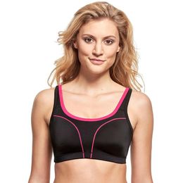 SuSa Sport-BH &raquo;Move high&laquo; nahtlos vorgeformte Cups, Microfaser, elastisch schwarz 85, Cup E Sport-BH