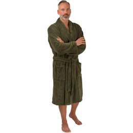 WEWO-Fashion Wewo fashion Herrenbademantel &raquo;1105&laquo; 1 Stk. kuschelig leicht gr&uuml;n Velours XXL L: 120cm