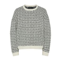 Pieces Damen Pieces Rundhalspullover &raquo;PCNAVI LS O-NECK KNIT MM&laquo; wei&szlig; S (36)