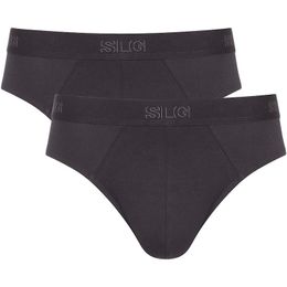 Sloggi Herren Sloggi Slip &raquo;SLG Base&laquo; ohne Eingriff, modern, Logobund, Cotton-Mix grau S