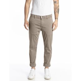 Replay Herren Chinohose &raquo;ZEUMAR&laquo; Slim Fit beige 34, L&auml;nge 34