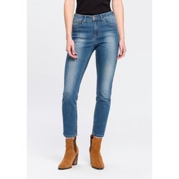 Arizona Damen 7/8-Jeans &raquo;Shaping&laquo; eng anliegend, R&ouml;hrenjeans, High-Waist, 7/8-L&auml;nge blau 36, N-Gr