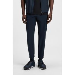 BOSS Green Herren BOSS Green Cargohose &raquo;T Urbanex-CargoLight&laquo; mit elastischem Bund und Kordelzug Cargohose Sweatpants Stretchhose blau 52, N-Gr