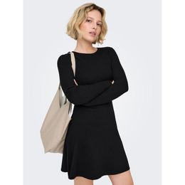 Only Damen Only Minikleid &raquo;ONLMISTY LIFE LS O-NECK RIB DRES EX KNT&laquo; Viskosemischung, regular fit, Rundhals schwarz S, N-Gr