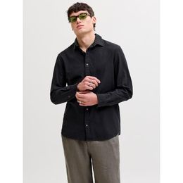 Jack & Jones Jack & Jones Herren Langarmhemd &raquo;JJESUMMER LINEN BLEND SHIRT L/S SN&laquo; Baumwollmischung, regular fit schwarz S, N-Gr