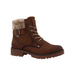 Tom Tailor Damen Tom Tailor Winterboots Workerboots, Hiking Boot mit Blockabsatz braun 36