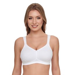 SuSa Minimizer-BH &raquo;London&laquo; vorgeformte Cups, Spitze, blickdicht, elastisch wei&szlig; 105, Cup C Minimizer-BH