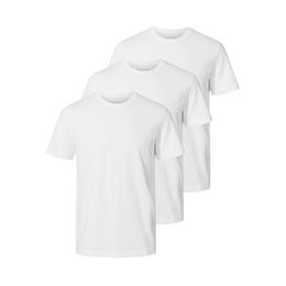 Selected Herren Selected Rundhalsshirt &raquo;SLHCORMAC SS O-NECK TEE 3-PACK NOOS&laquo; Packung, 3 Baumwolle, normal geschnitten, 3-er Pack wei&szlig; S