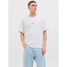 Jack & Jones Jack & Jones Herren Print-Shirt &raquo;JORTAVIRA POSTER TEE SS CREW NECK&laquo; mit Backprint wei&szlig; S