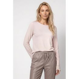 monari Damen Langarmshirt &raquo;Shirt Basic Spitzendetail&laquo; Regular fit mit Spitzenborte 38