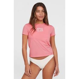 O`Neill O'neill Damen O'Neill T-Shirt &raquo;WOW T-SHIRT&laquo; leicht verk&uuml;rzter Cropped-Schnitt, mit Prints auf Brust und R&uuml;cken rosa M (38)