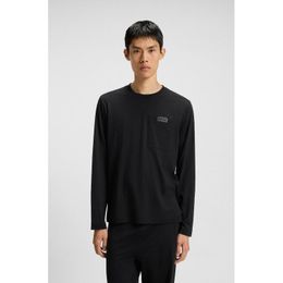 Hugo Underwear Herren HUGO Underwear Pyjama &raquo;NOCTO LONG SET&laquo; aus Stretch-Jersey mit Split-Logos, relaxed fit schwarz S (48)