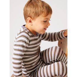 name it Jungen Langarmshirt &raquo;NMMWANG WOOL NEEDLE LS TOP NOOS&laquo; Wolle, regular fit braun 98