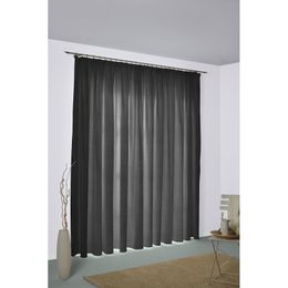 WIRTH Vorhang &raquo;Niederau&laquo; Smokband 1 Stk. tlg. schwarz Jacquard, Polyacryl, Polyester 145cm, Smokband, 132cm