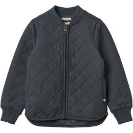 Wheat M&auml;dchen Wheat Outdoorjacke &raquo;Loui&laquo; mit cooler Steppung und praktischen Daumenl&ouml;chern, hinten l&auml;nger blau 116