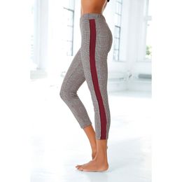 Bench. Loungewear Damen 7/8-Leggings mit Kontrastfarben seitlichem Tape rot 36/38, N-Gr