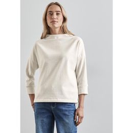 Street One Damen Street One 3/4-Arm-Shirt mit Struktur wei&szlig; 44