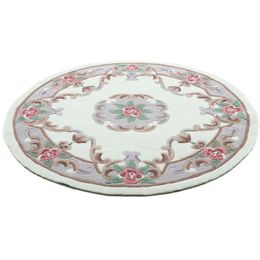 Theko Teppich &raquo;Ming&laquo; rund 14 mm H&ouml;he hochwertiges Acrylgarn, ideal im Wohnzimmer & Schlafzimmer beige Kunstfaser &Oslash; 150cm 1 Stk., 14mm, &Oslash; 150cm