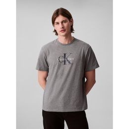 Calvin Klein Jeans Herren T-Shirt &raquo;SS Hero Monologo Tee 20s&laquo; Mit Rundhalsausschnitt, regular fit grau M