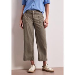 Street One Damen Street One Weite Jeans &raquo;Style Emee&laquo; Wide Leg Jeans mit G&uuml;rteldetail beige 32, L&auml;nge 26