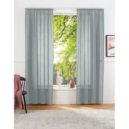 LeGer Home by Lena Gercke Vorhang &raquo;Lanea&laquo; Stangendurchzug 1 Stk. tlg. Leinenoptik, 1 Schal, verschiedene Gr&ouml;&szlig;en gr&uuml;n Baumwolle, Polyester 175cm, 