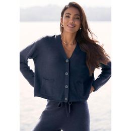 ELBSAND Damen Strickjacke aus hochwertigem Feinstrick, Loungewear 40/42