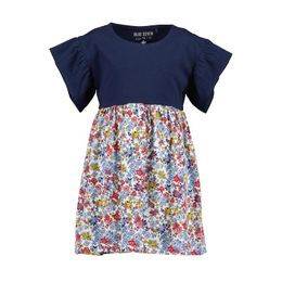 Blue Seven M&auml;dchen Sommerkleid 1 tlg. tlg. mit tollen R&uuml;schen an den leicht &uuml;berschnittenen Schultern bunt 122, N-Gr