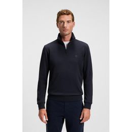 BOSS Orange Herren BOSS Orange Sweatshirt &raquo;Zetrust&laquo;, 1 Stk. Troyerkragen mit Rei&szlig;verschluss, Regular Fit, BOSS-Label blau L